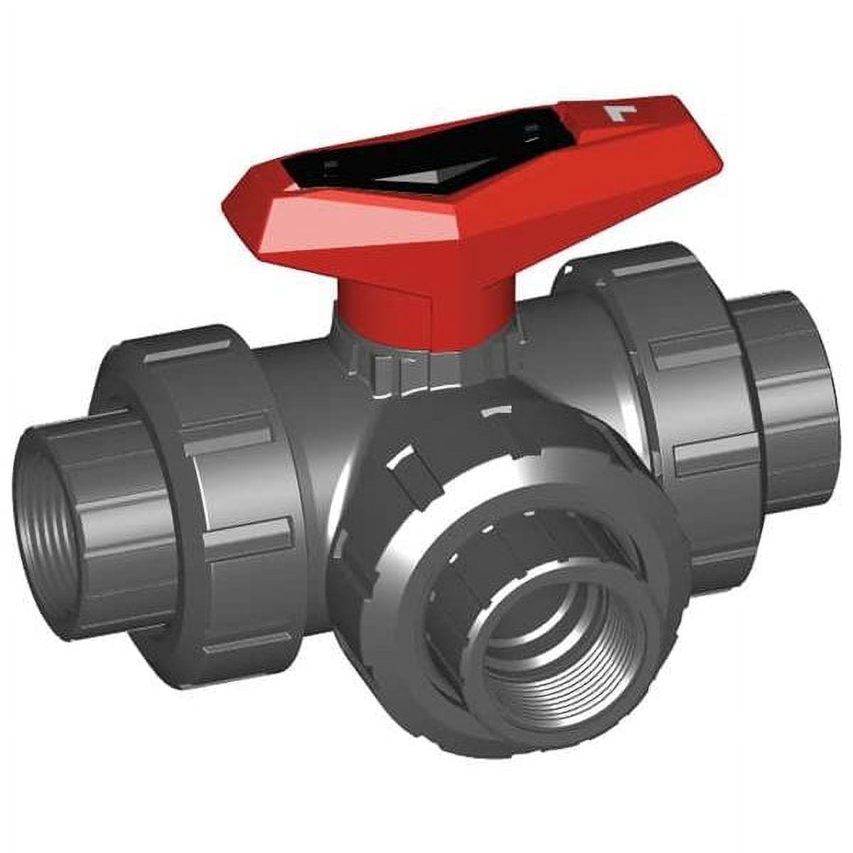 Gf Piping Systems Manual 3-Way Ball Valve,3/4",PVC 161543103 - Walmart.com