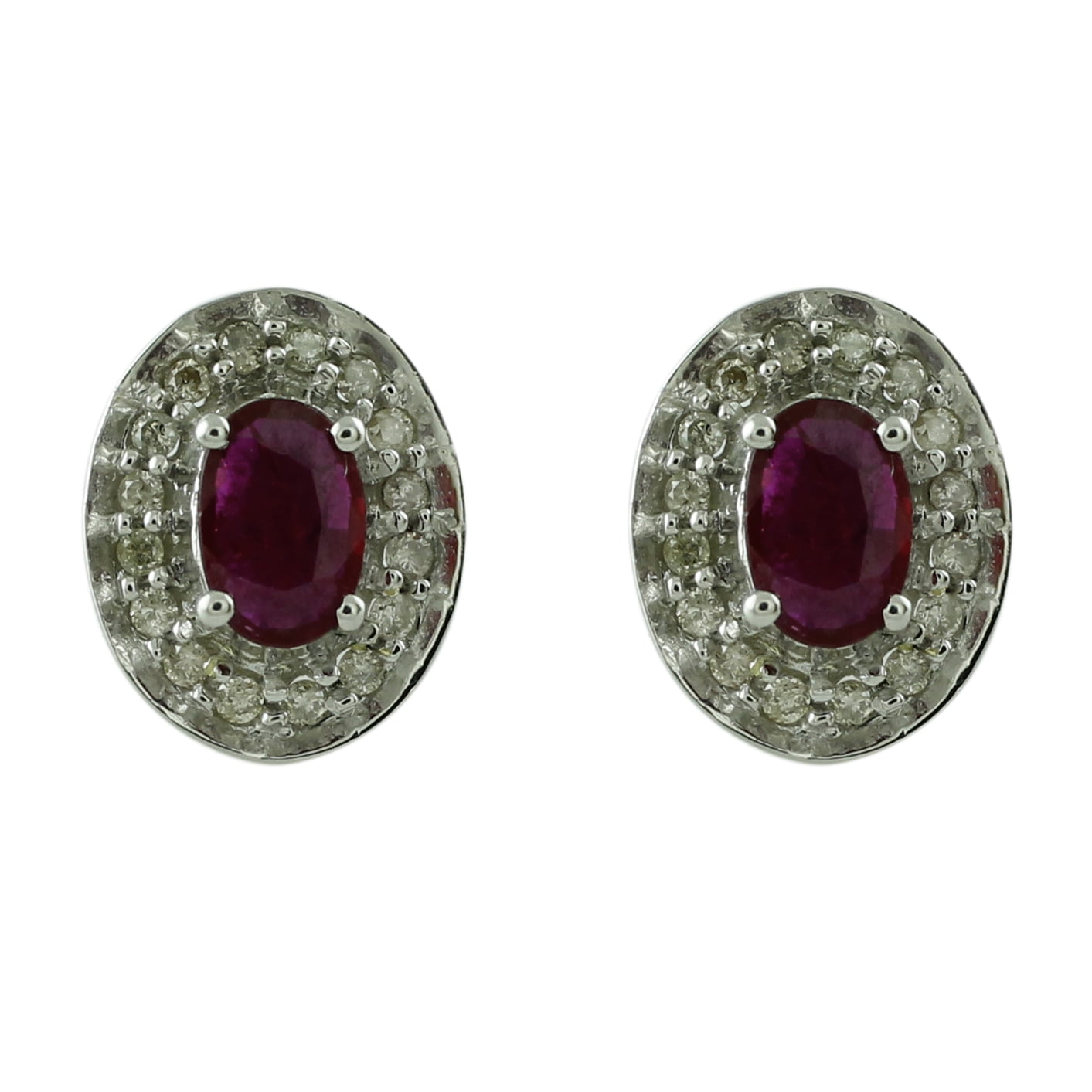 Gf Ruby Natural Gemstone Stud Anniversary Earrings 925 Sterling Silver Jewelry - Walmart.com