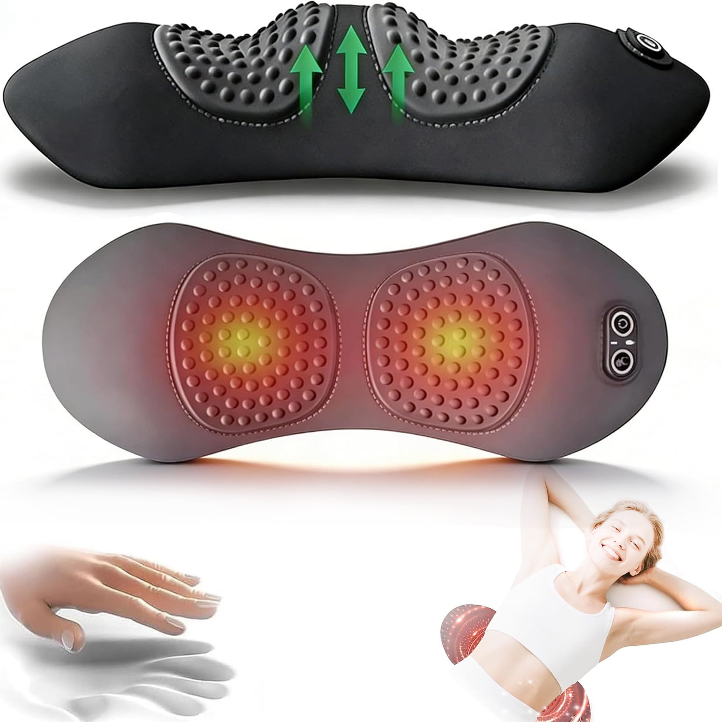 Gfplyw Triple Fusion Back Massager with 135° Ergonomic Contour & Skin ...