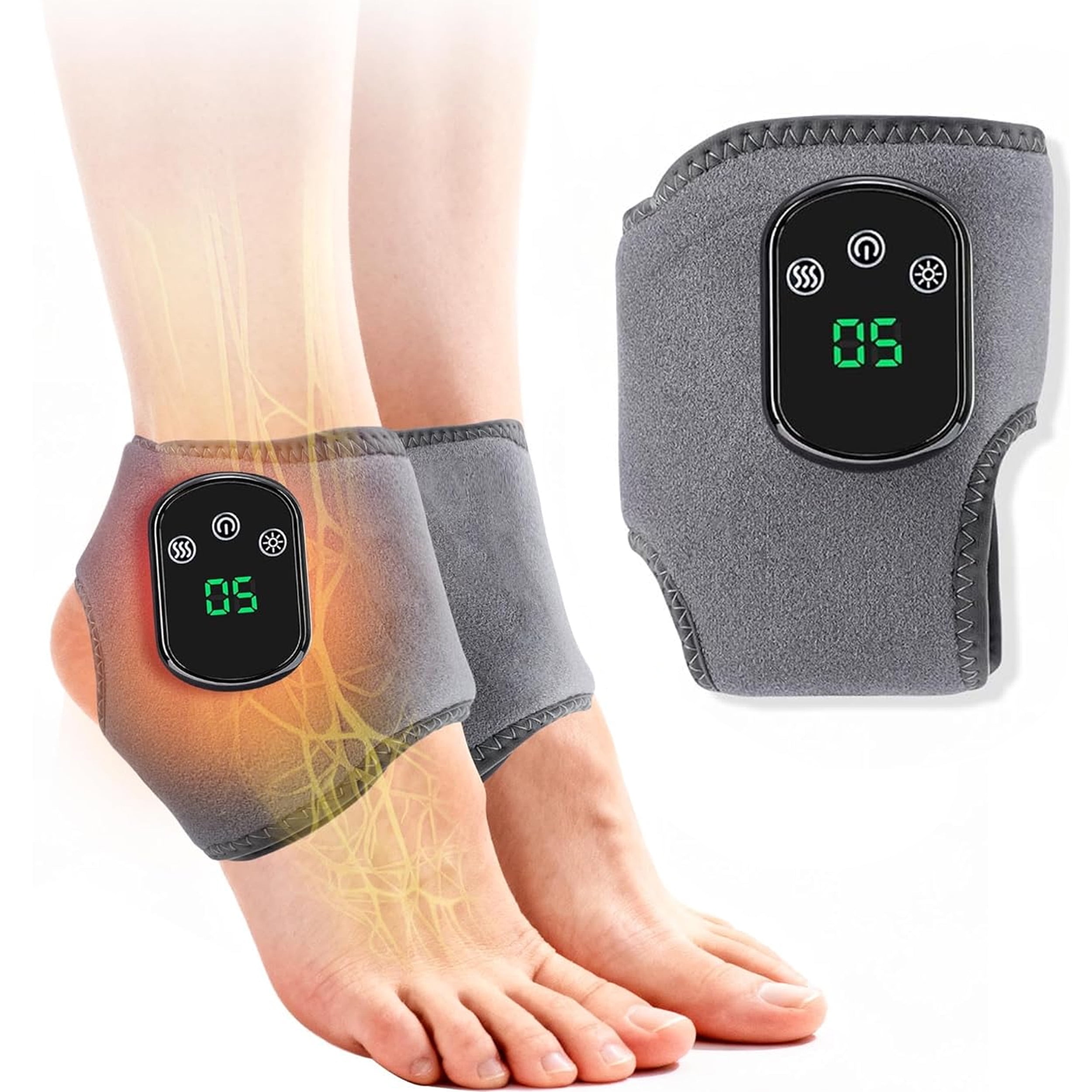 Gfplyw Triple Method Foot Massager, 5 Heat Levels & 3 Vibration Modes ...