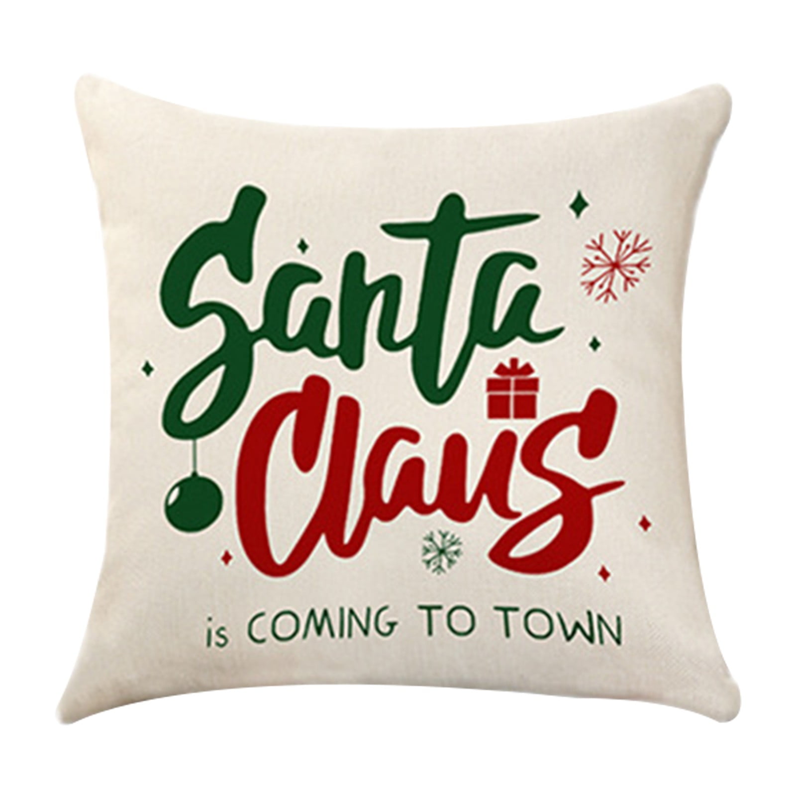 Gfregrj Christmas Decorations Clearance Linen Christmas Pillow Cover ...