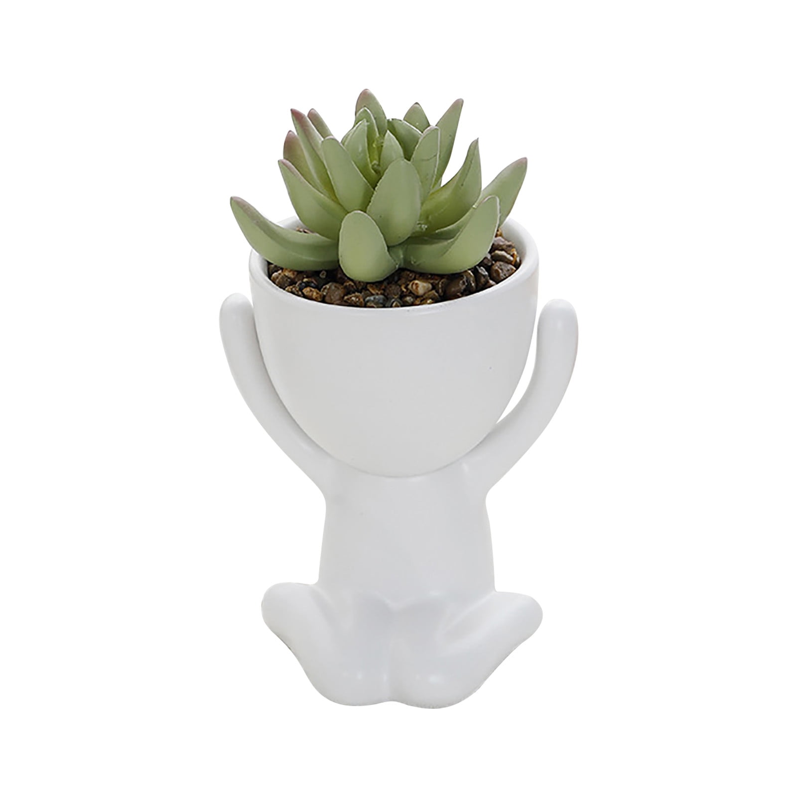 Gfregrj Flower Pots Flower Pots for Indoor Plants Cute Figure Ceramic ...