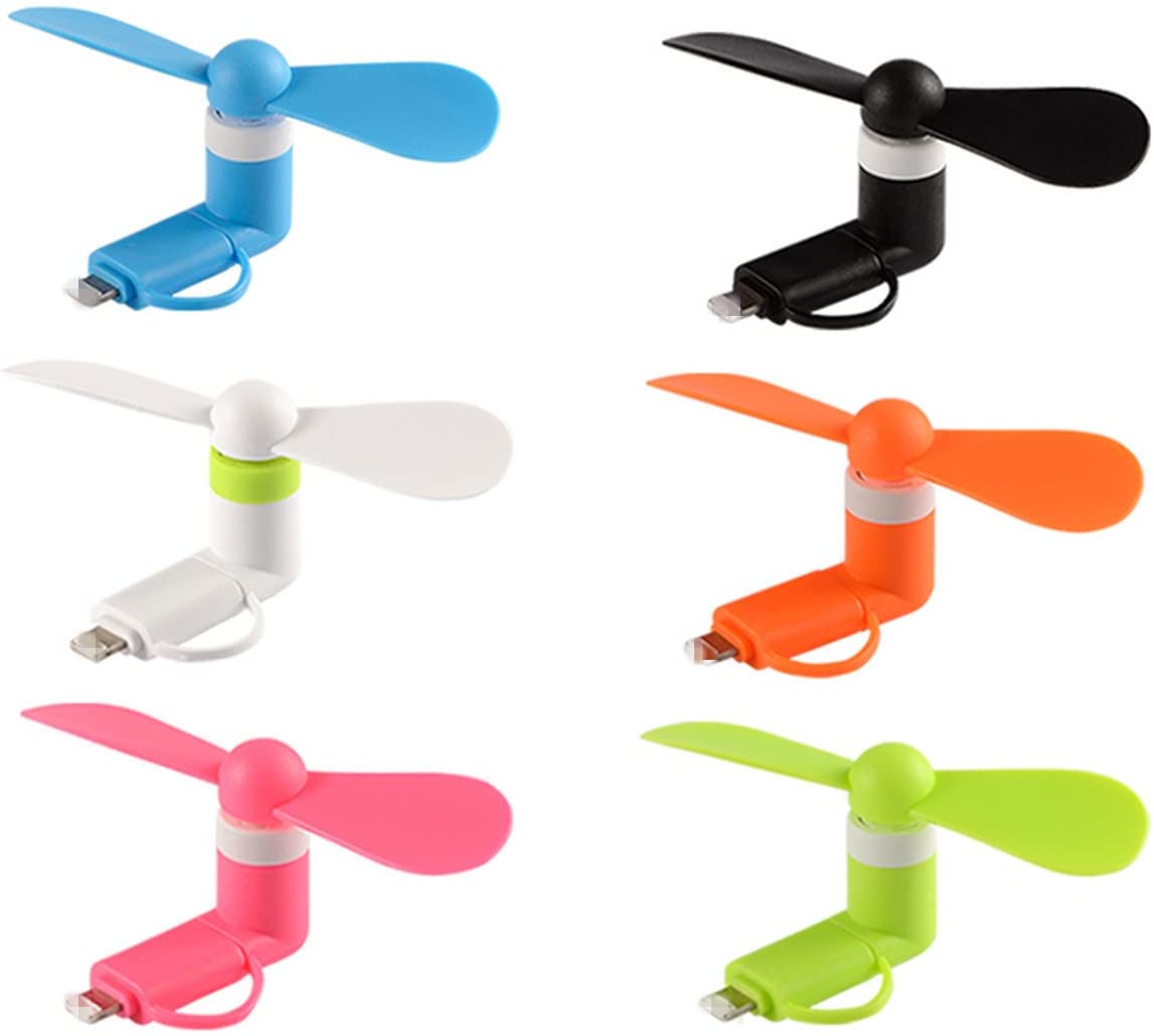 Gfytdxe Mini Cell Phone Fan - Colorful and Powerful 2-in-1 Fan ...