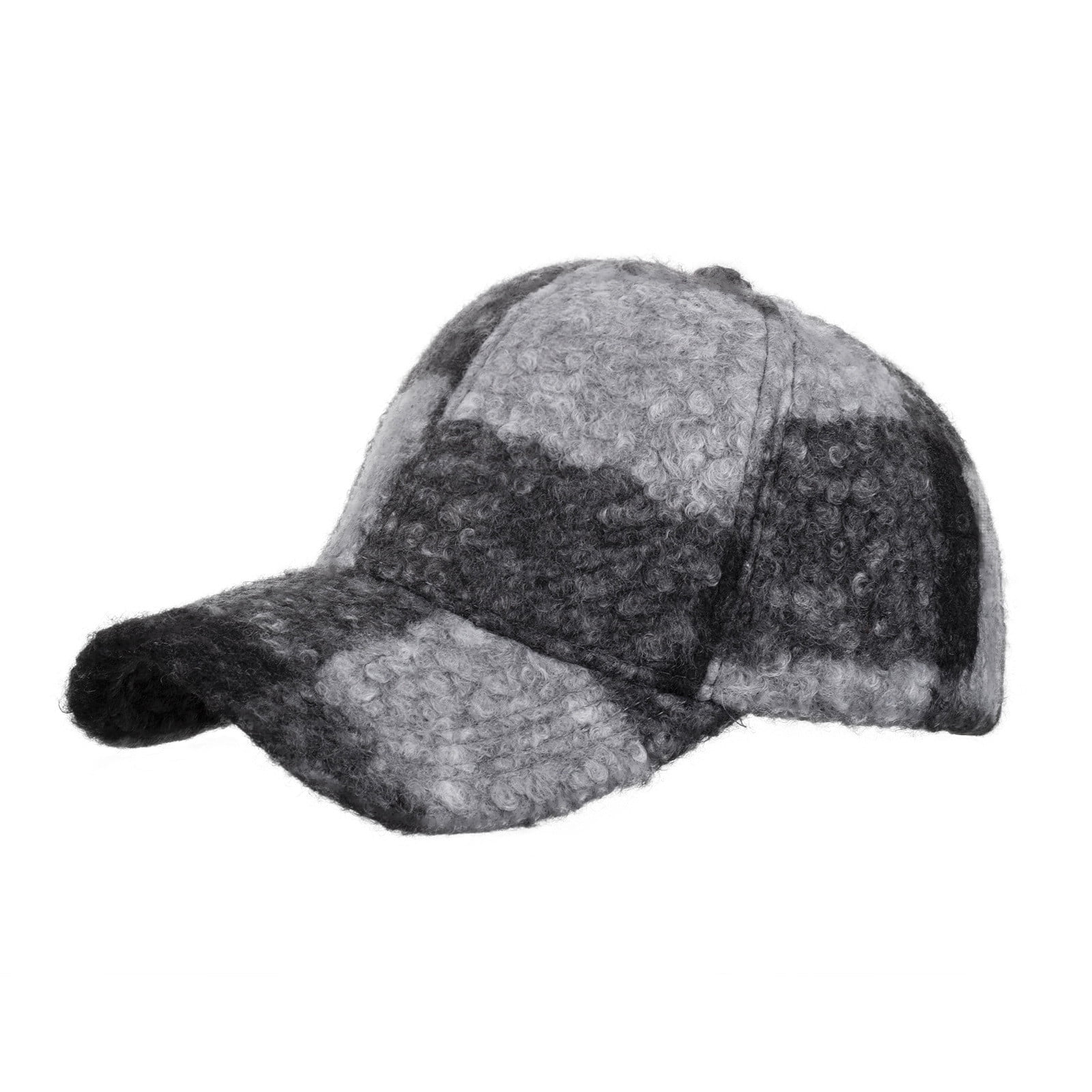 Gfyviroh Flock Baseball Cap for Men Women Soft Fuzzy Warm Hat Solid ...