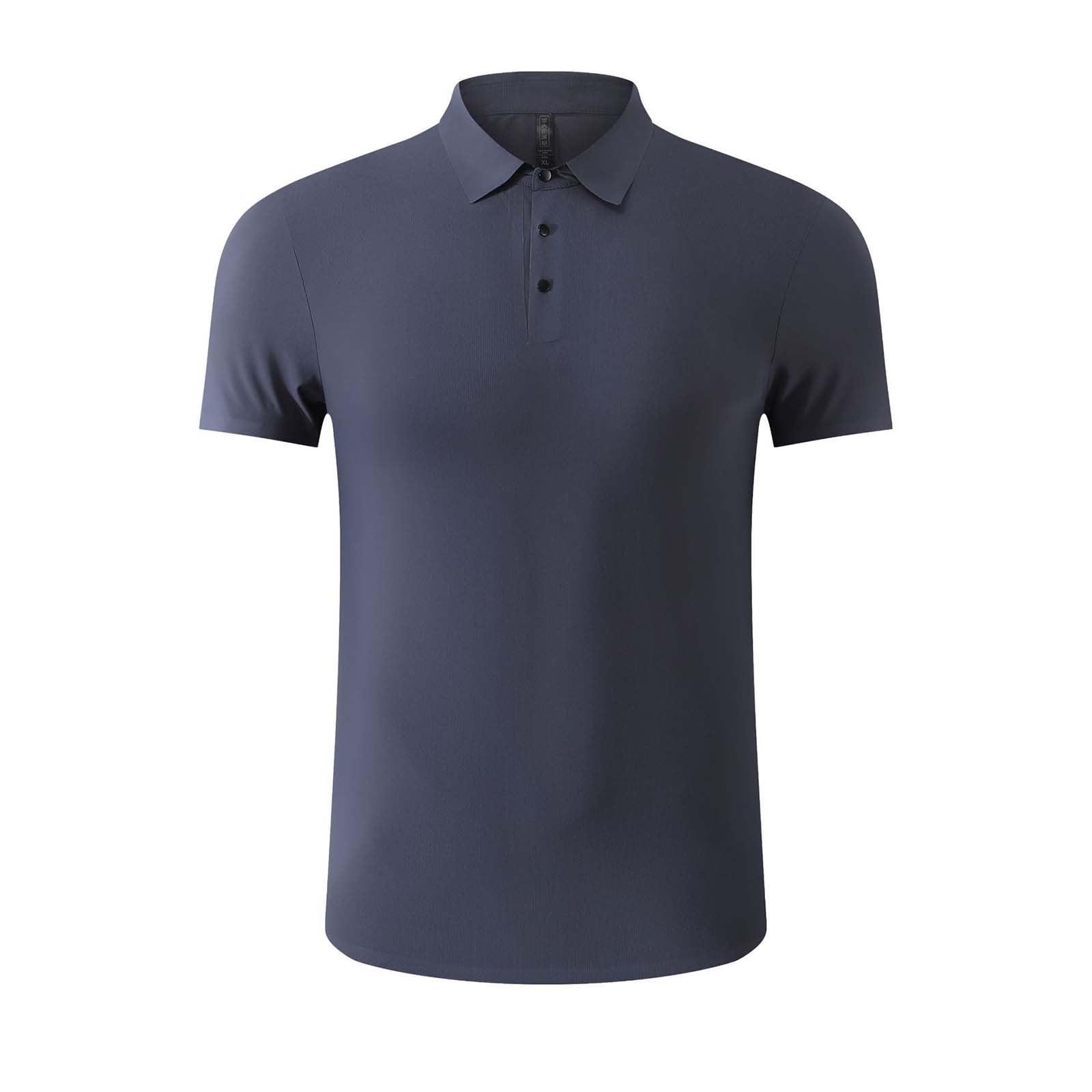 Gfyviroh Mens Dress Casual T-shirts Comfortable Button Turn-down Collar ...
