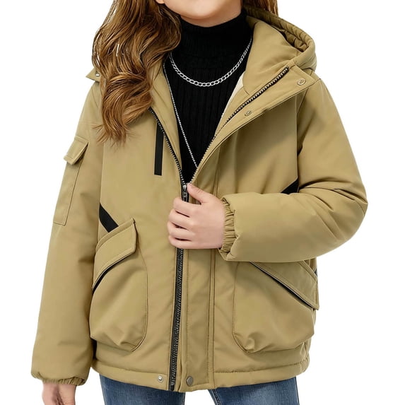 Gfyviroh Toddler Boys and Girls Jackets Multi Pockets Long Sleeve Parka ...