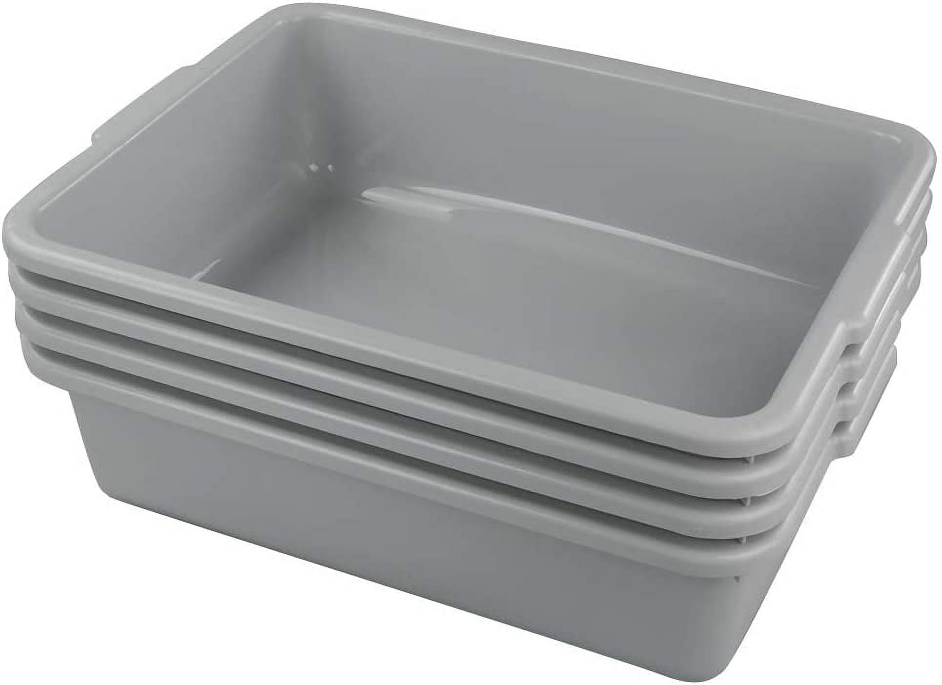 Ggbin Plastic Dish Tubs, Commercial Bus Box/Wash Basin Tote Box, 4-Pack ...