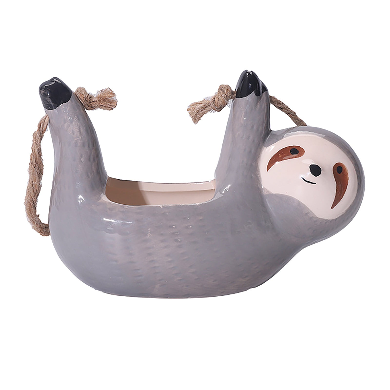 Ggdda Flower Pots Sloth Pot Decorative Flower Hanging Pot Ceramic ...