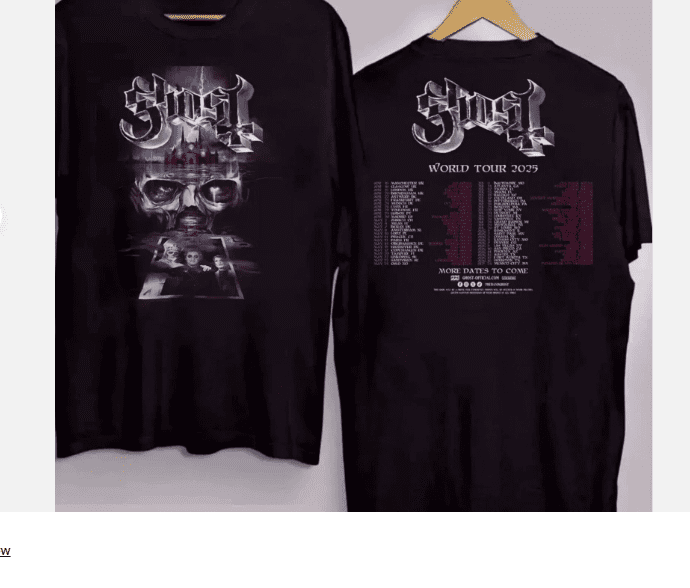 Gh0st Band World Tour 2025 Tour Dates Two Sides Unisex T-Shirt ...