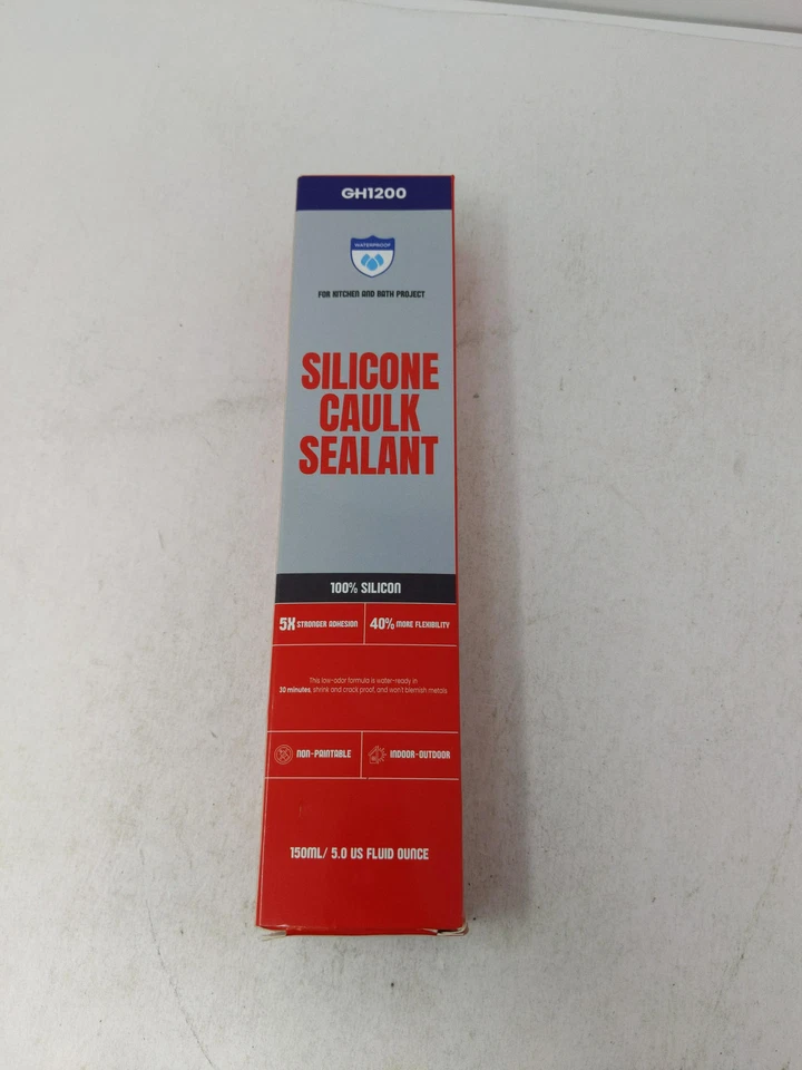 Gh1200 White Silicone Sealant - 150 Ml/5 Fl Oz Waterproof Sealant For ...