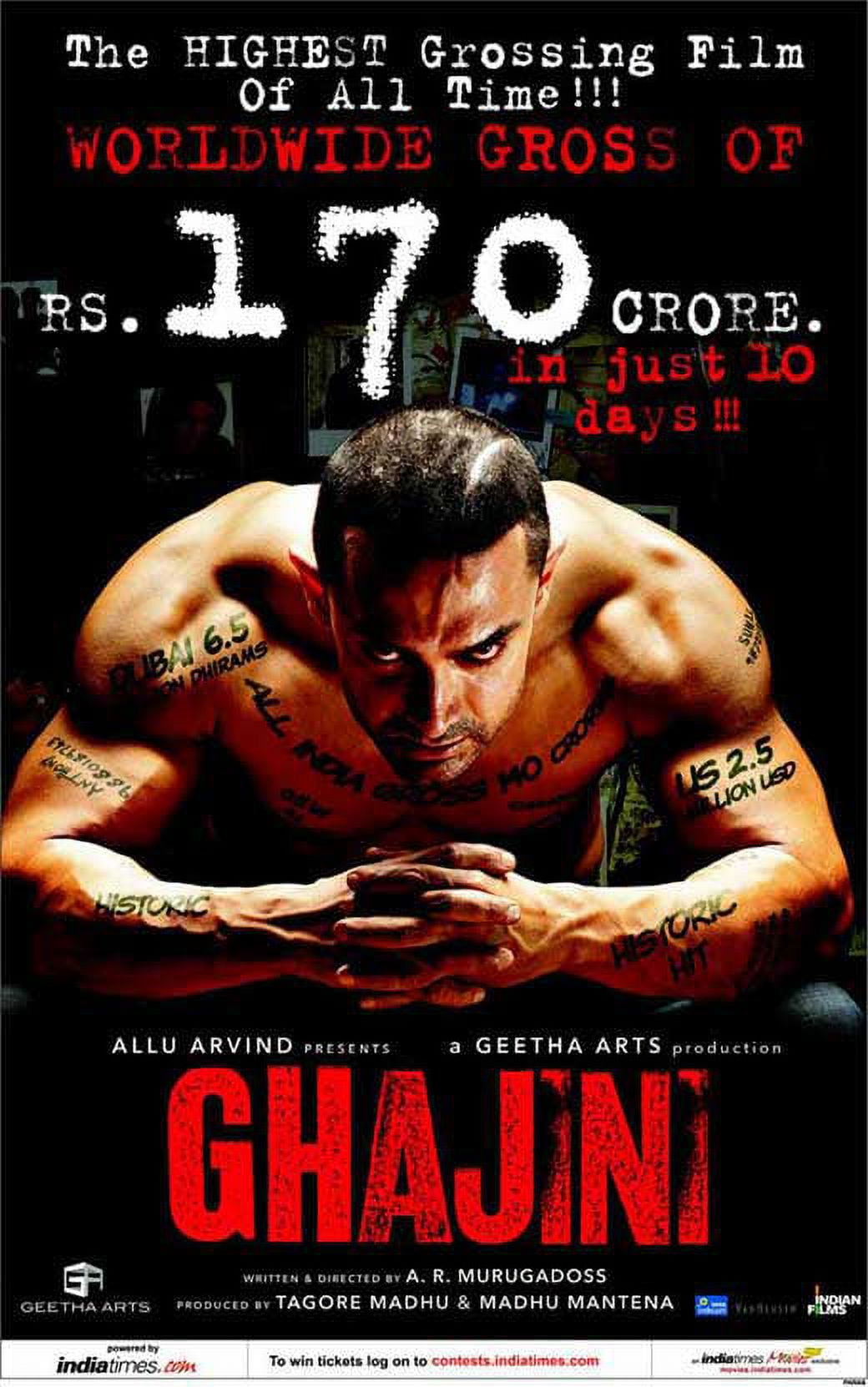 Ghajini - movie POSTER (Style A) (11" x 17") (2008) - Walmart.com