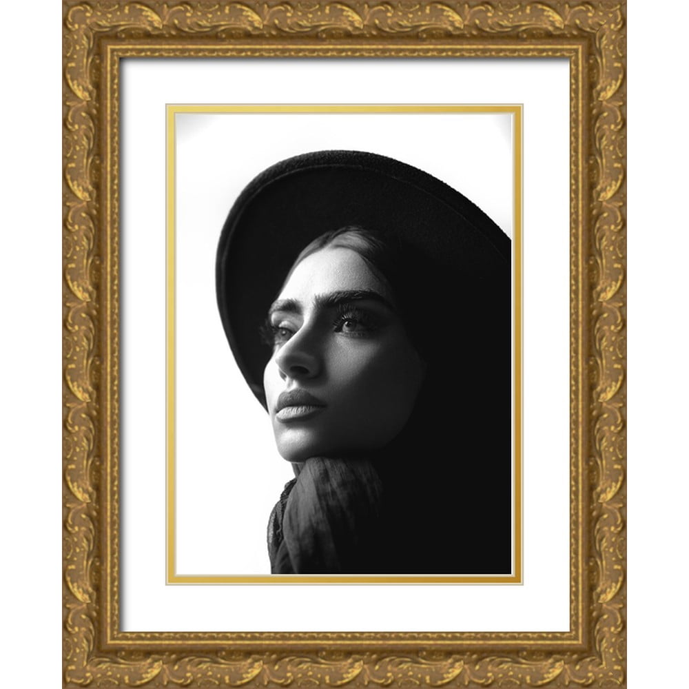 Ghanbari, Morteza 19x24 Gold Ornate Wood Framed with Double Matting ...