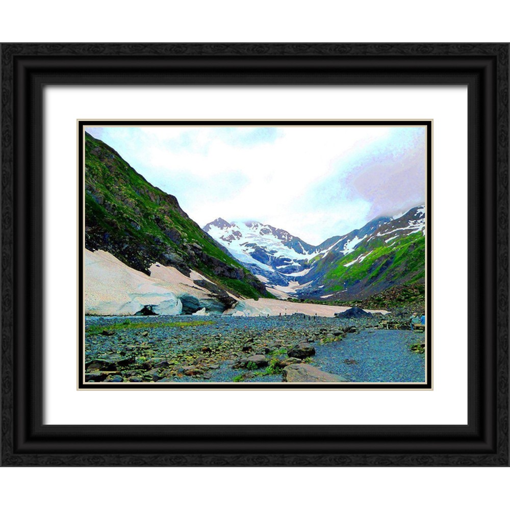 Ghanooni, Sarah 18x15 Black Ornate Wood Framed with Double Matting ...