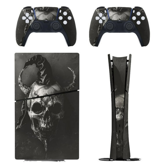 Ghastly Jester Skull Console Skin Bundle for PS5 Pro Slim Disc ...