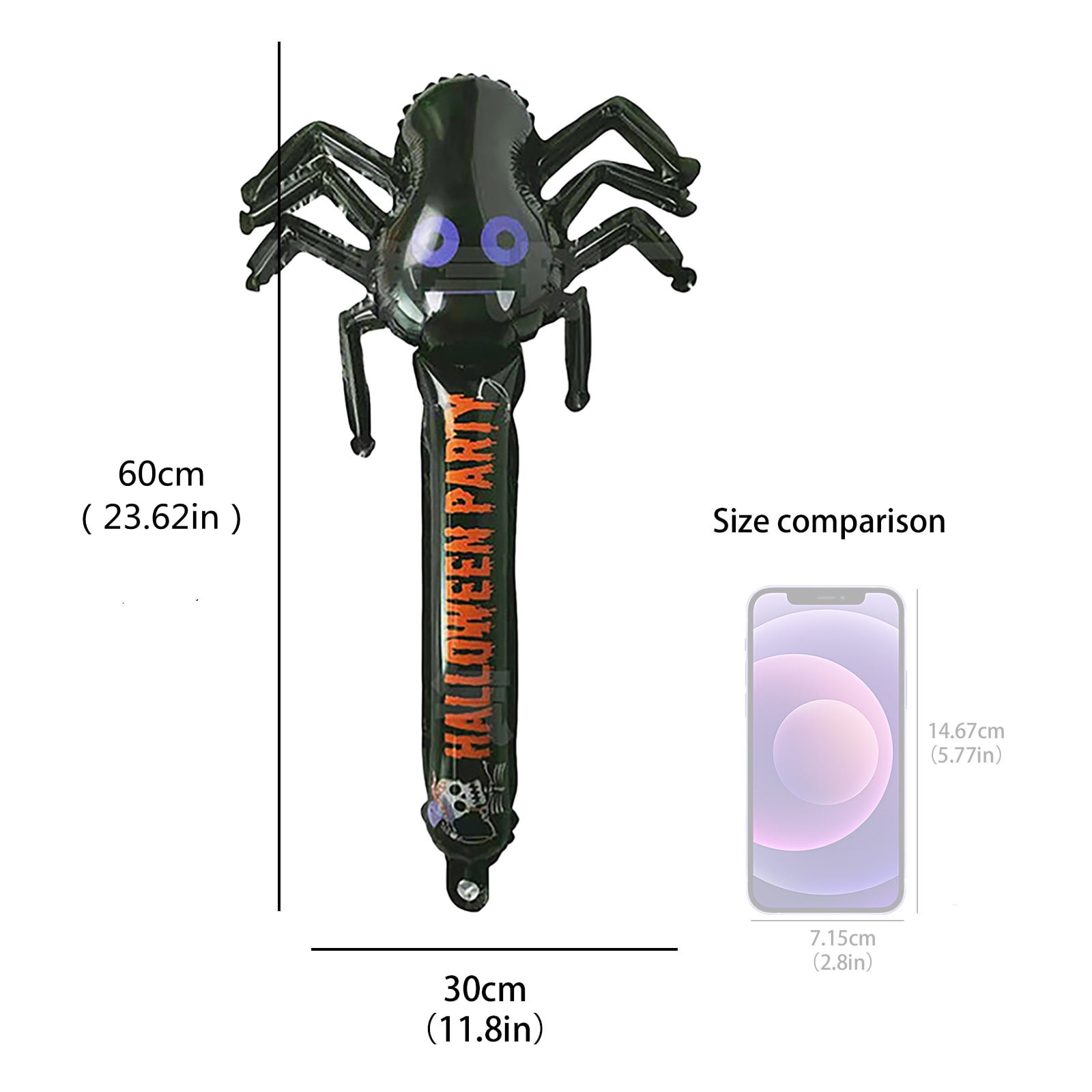 Gheawn Balloon Stick Halloween Balloons Stick Pumpkin Devil Inflatable ...