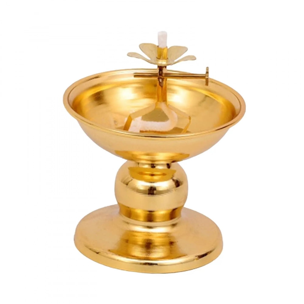 Ghee Lamp Holder Oil Lamp Dish Dimmable Buddhist Alloy Butter Lamp ...