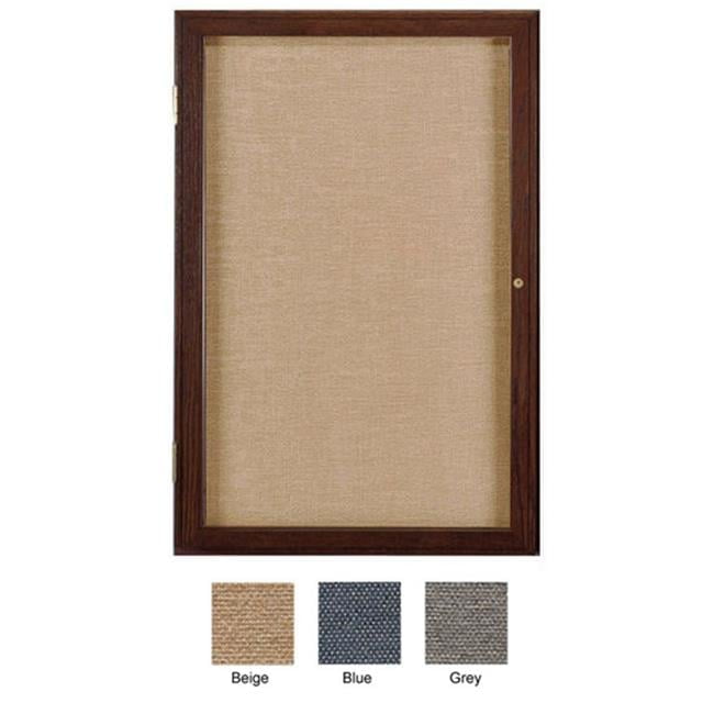 Ghent 24 in. x 18 in. 1-Door Wood Frame Walnut Finish Enclosed Fabric ...