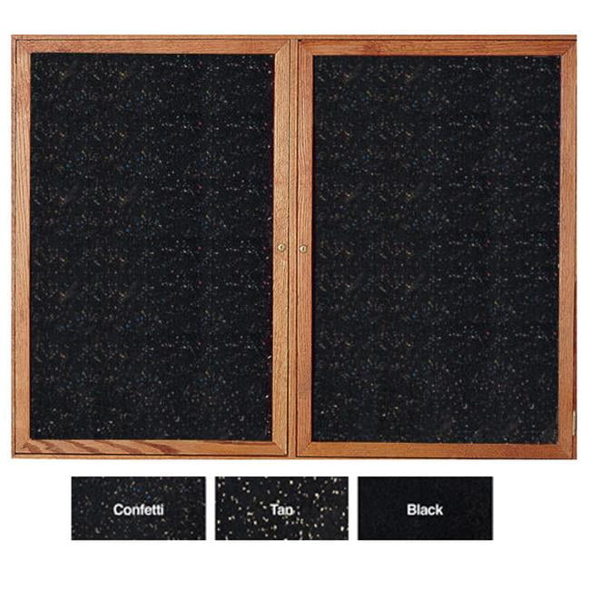 Ghent 36 in. x 60 in. 2-Door Oak Wood Frame Enclosed Recycled Rubber ...