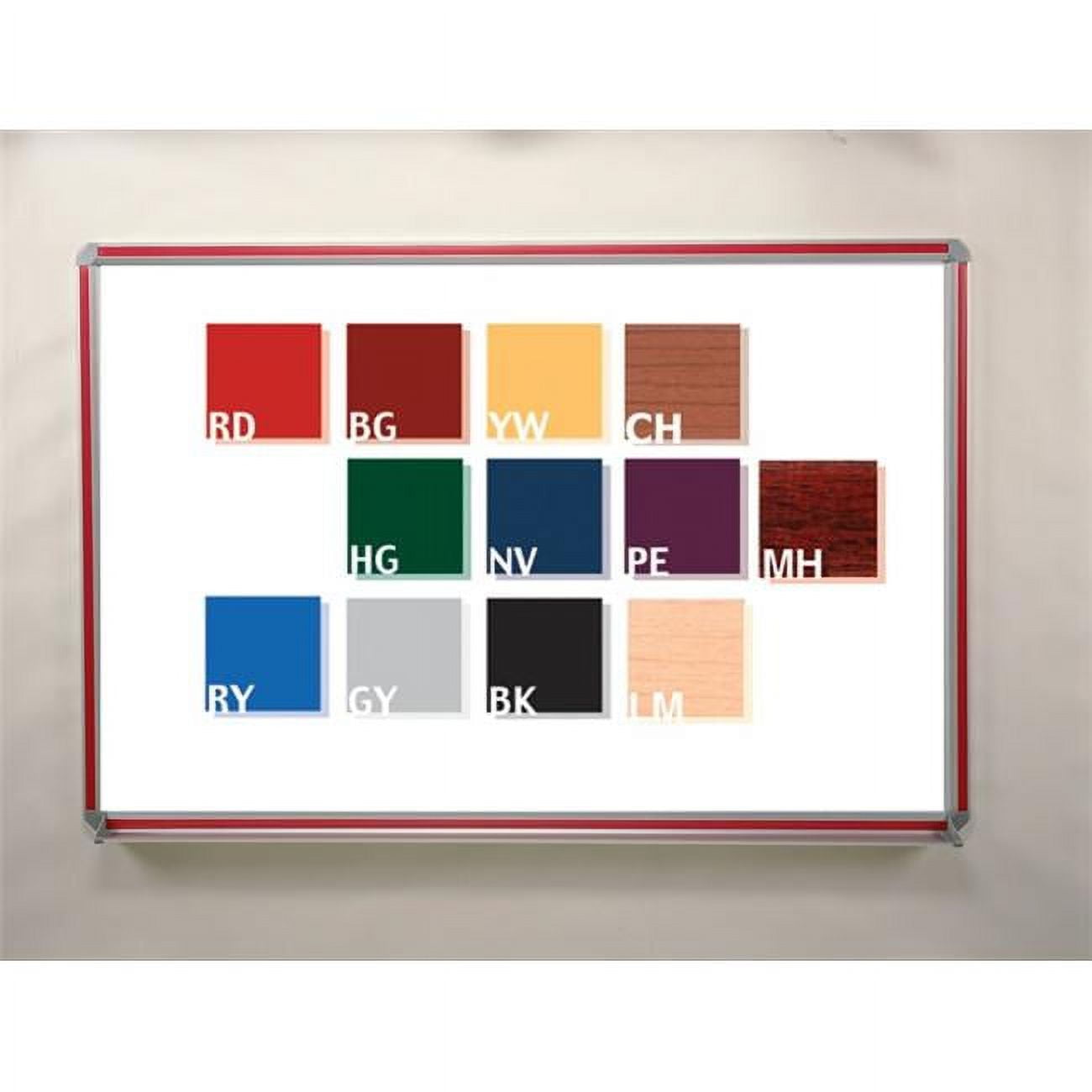 Ghent 4 ft. x 4 ft. DecoAurora Aluminum Frame Porcelain Markerboard ...