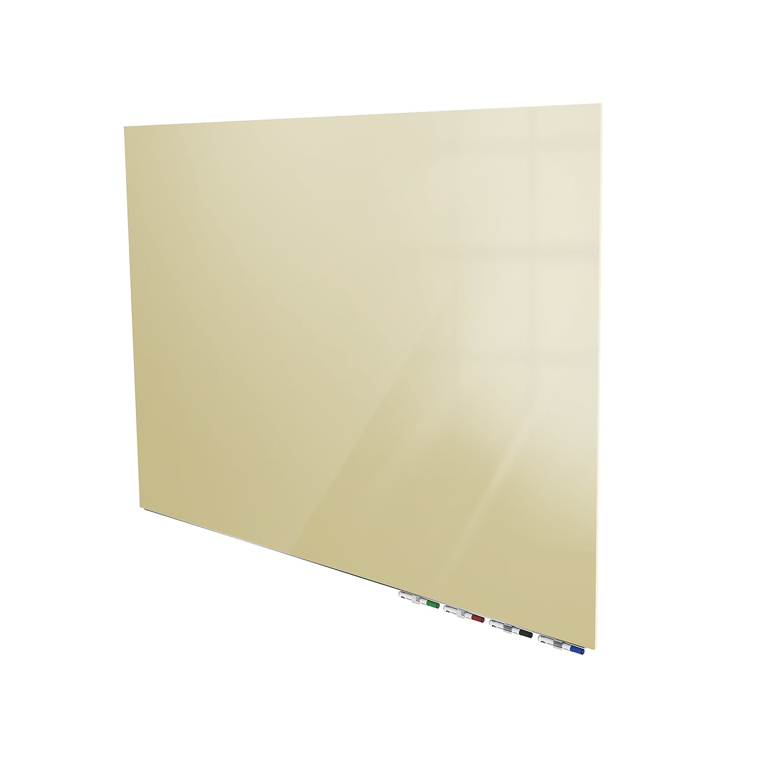Ghent Aria 4'H x 8'W Low Profile Magnetic Glass Whiteboard Beige ...