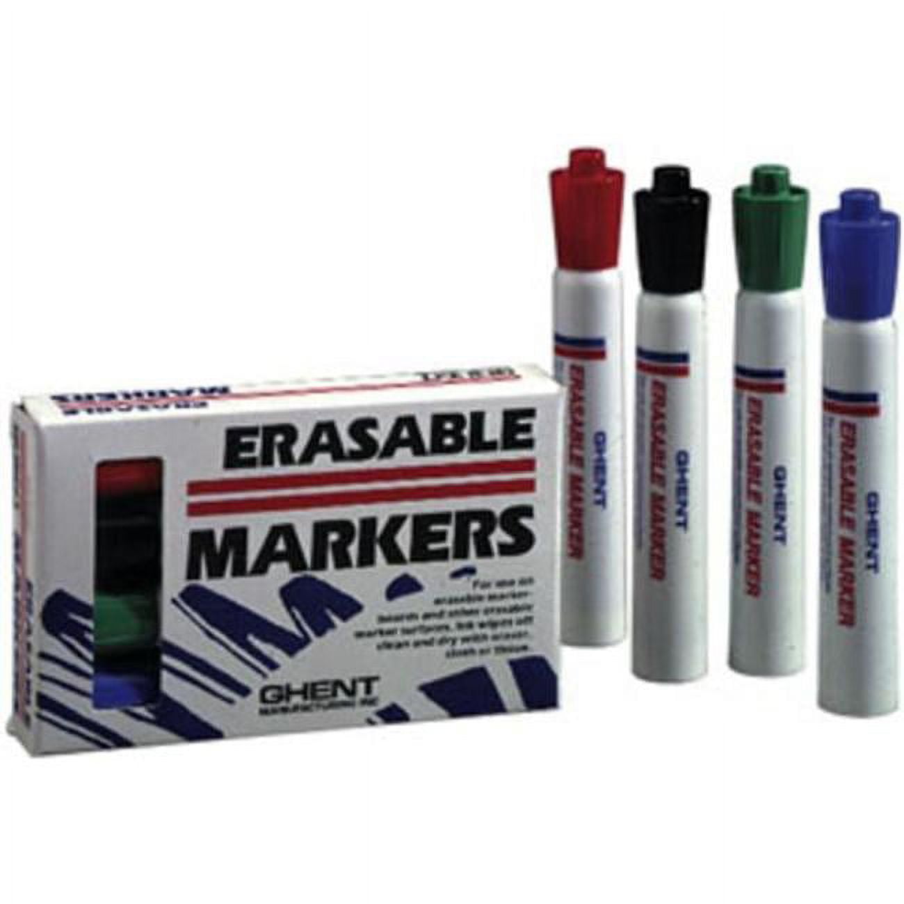 Ghent Black Whiteboard Markers - Set of 4 - Walmart.com