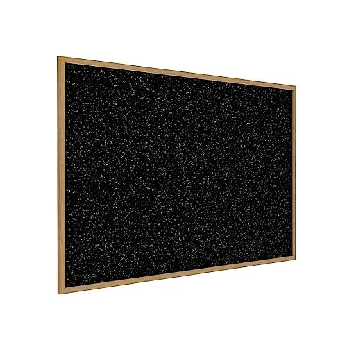 Ghent Bulletin Board, Recycled Rubber,Oak Finish Wood Frame, 24" x 36 ...