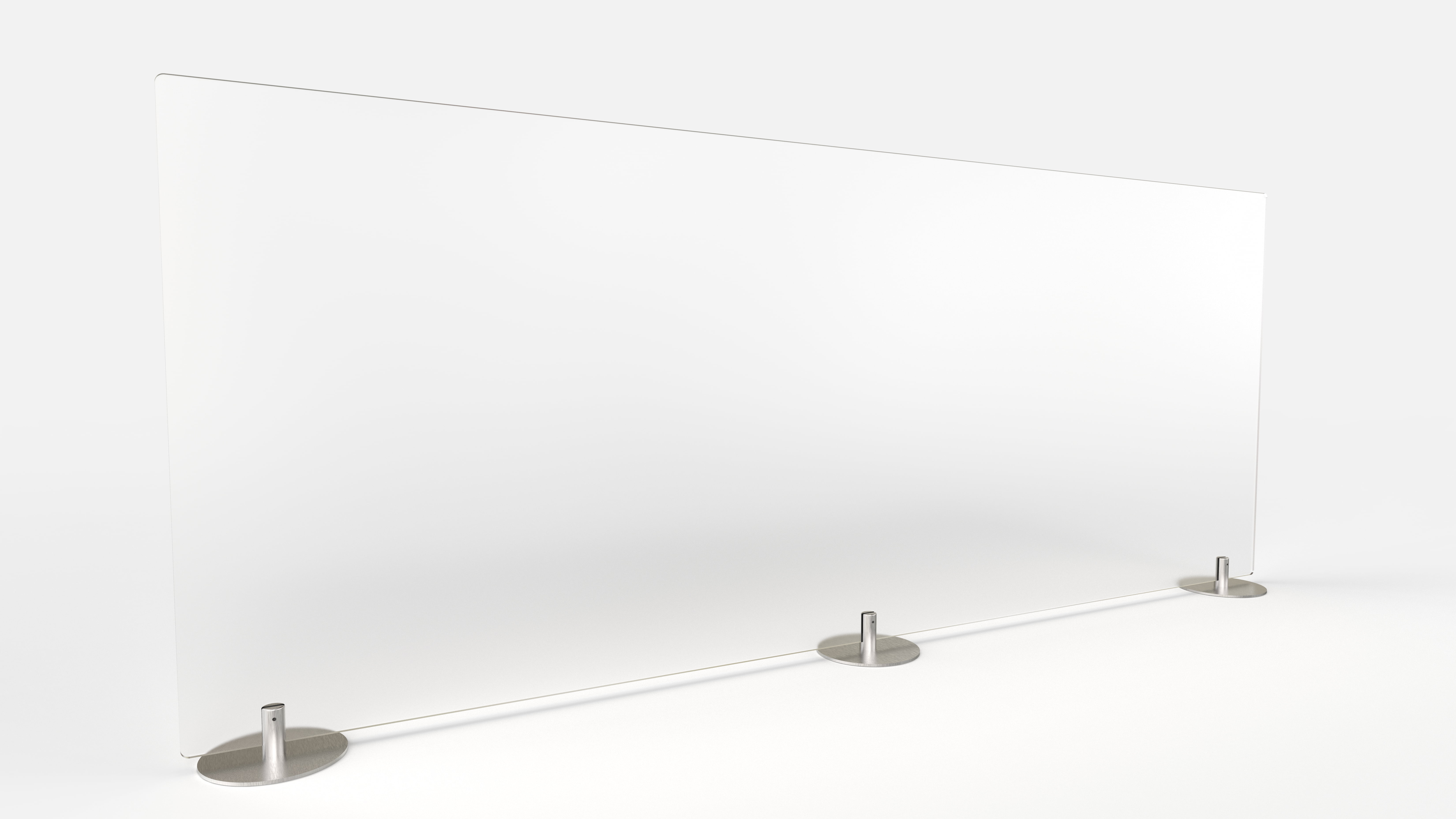 Ghent Desktop Free Standing Plastic Frosted Protection Screen, 24"x59 ...