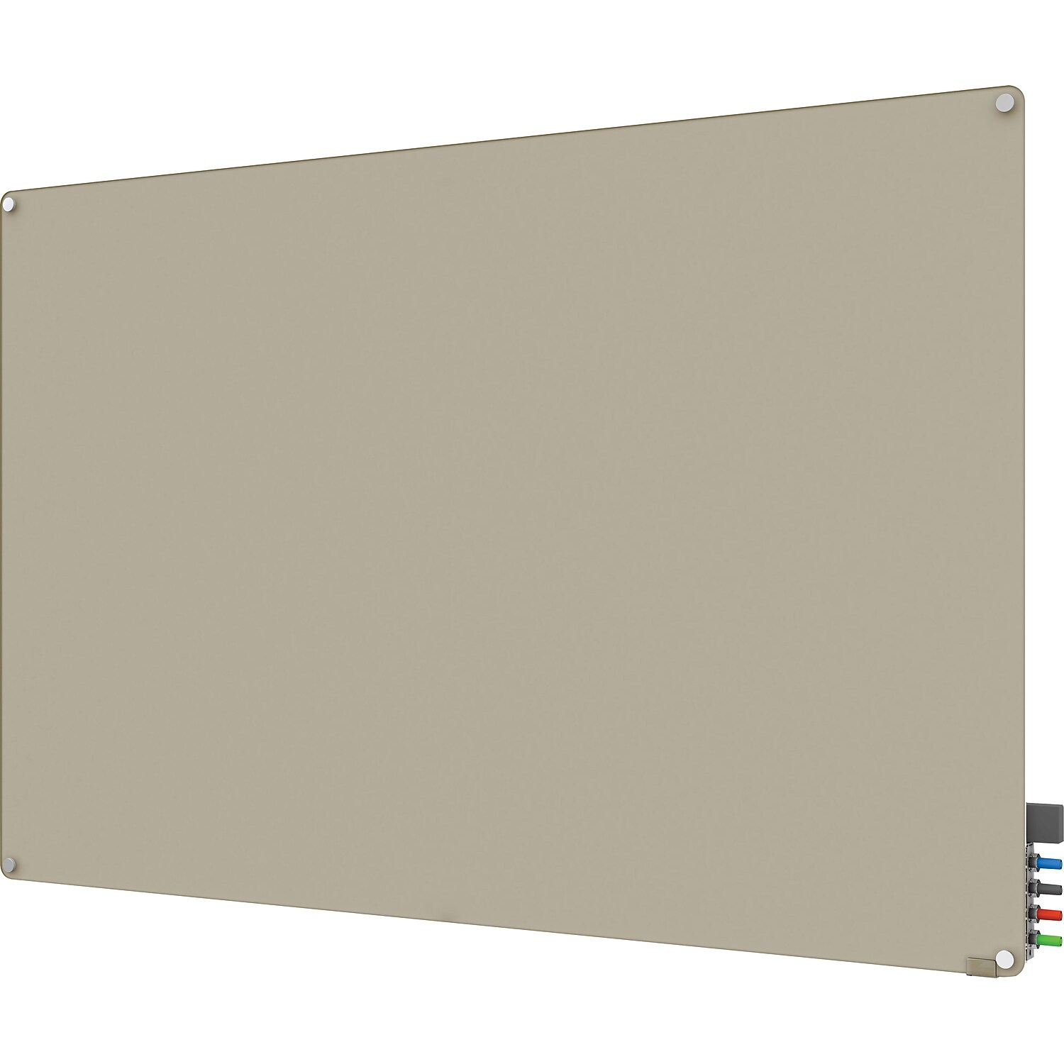 Ghent Harmony Magnetic Glass Markerboard With Round Corner Gray 4' x 6 ...