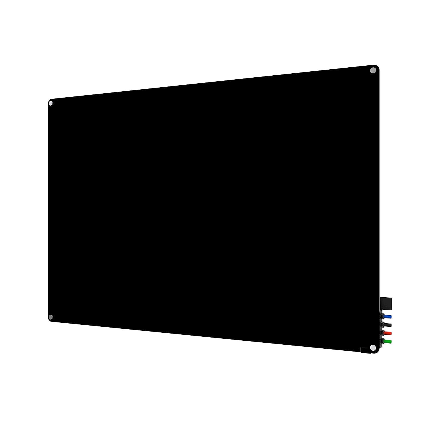 Ghent Harmony Magnetic Glass Whiteboard with Radius Corners 4'H x 5'W Black (HMYRM45BK ...