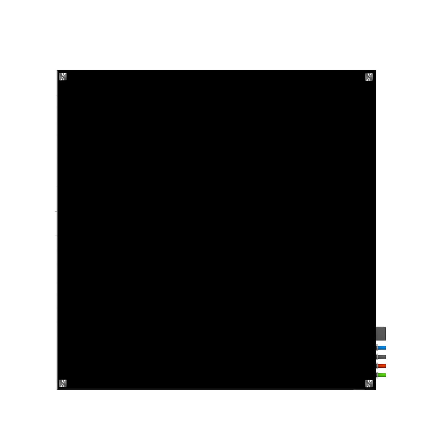 Ghent Harmony Magnetic Glass Whiteboard with Square Corners 4'H x 4'W ...