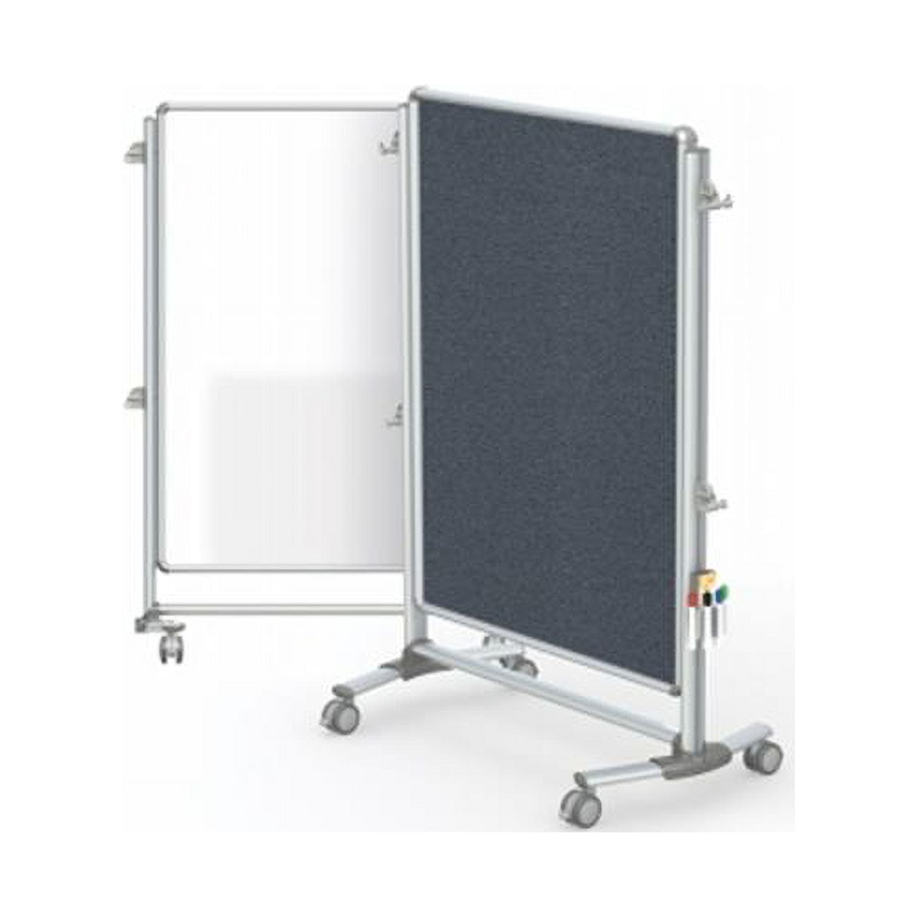 Ghent Nexus Jr. Partition Mobile 2-Sided Porcelain Magnetic Whiteboard ...