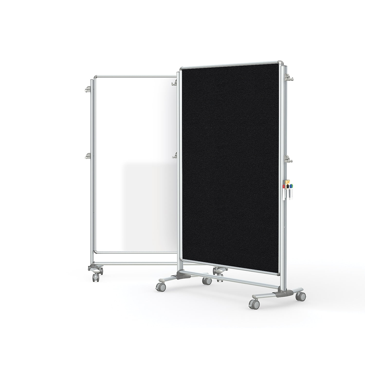 Ghent Nexus Partition Mobile 2-Sided Porcelain Magnetic Whiteboard ...