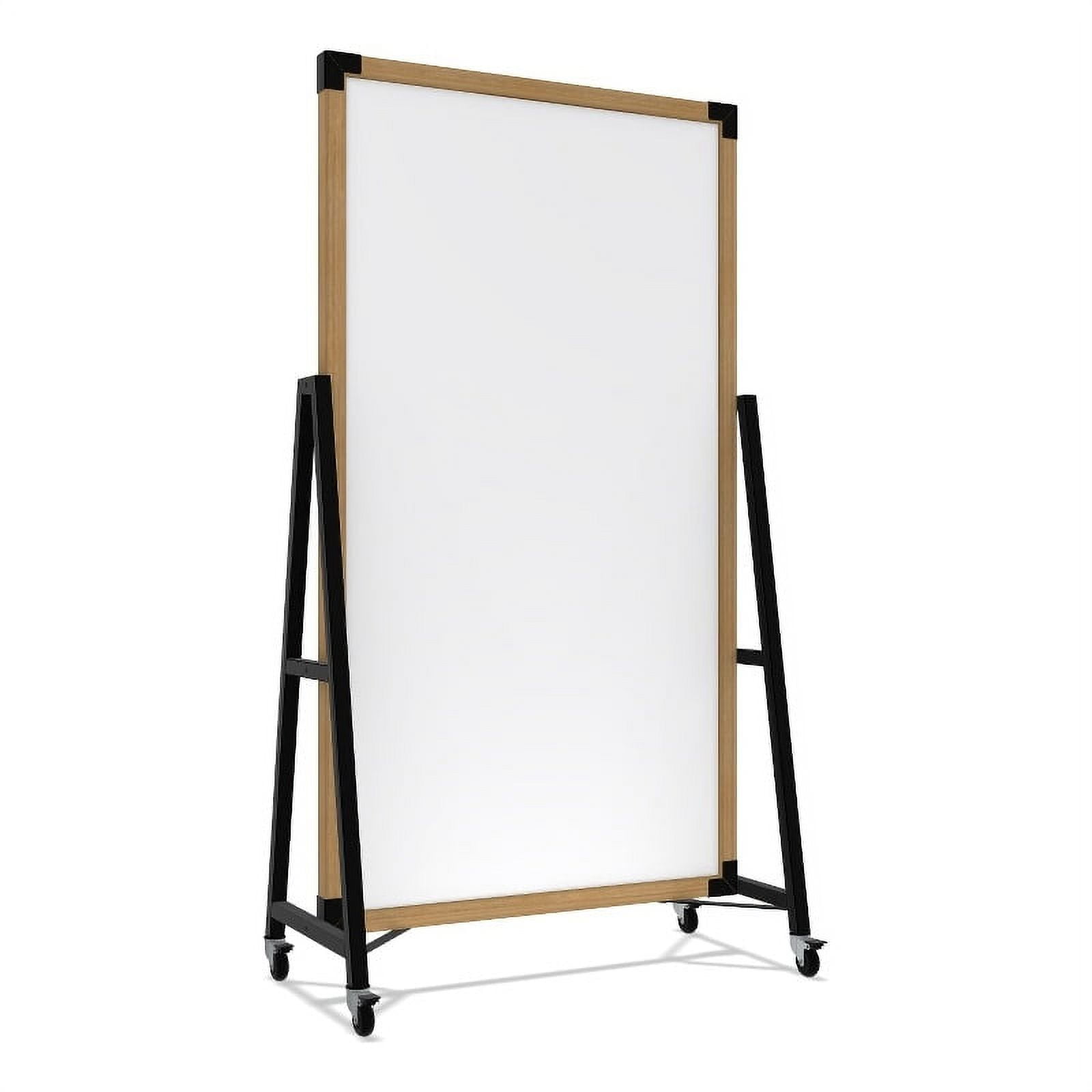 Ghent Prest Mobile Magnetic Whiteboard Natural Oak Frame 74 x 40in ...
