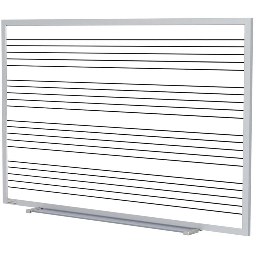 Ghent's Ceramic 4' x 8' M1 Mag. Music Staff Whiteboard Set in White ...