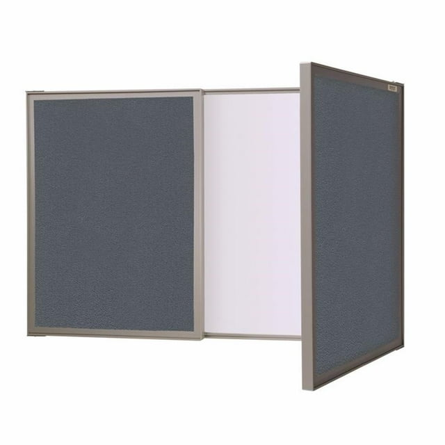 Ghent's Fabric VisuALL PC Multi Board Cabinet with Whiteboard in Gray ...
