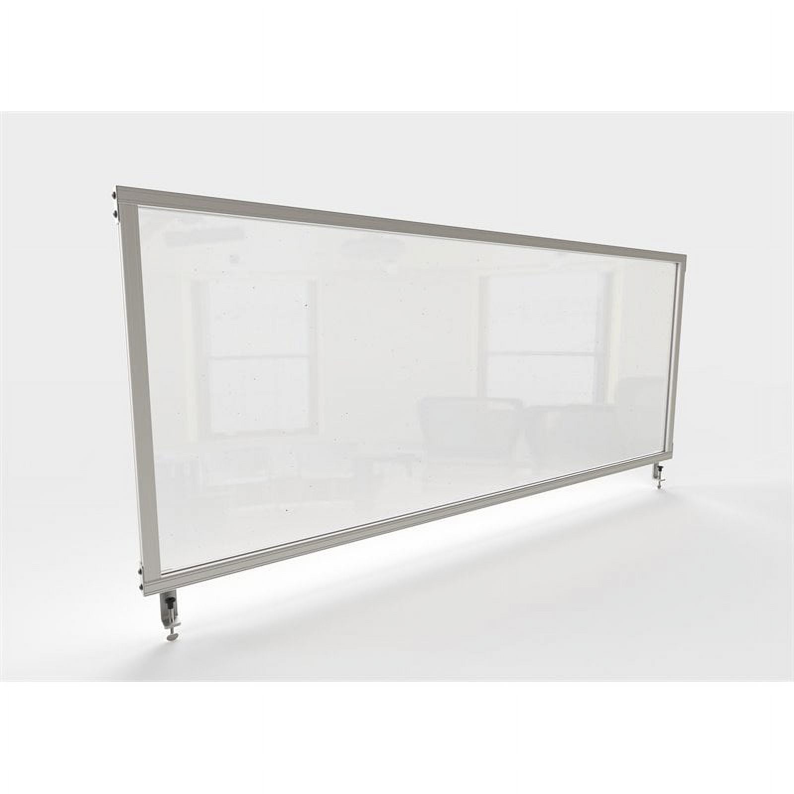 Ghent's Plastic 24" x 59" Attachable Clear Desktop Divider in Clear ...