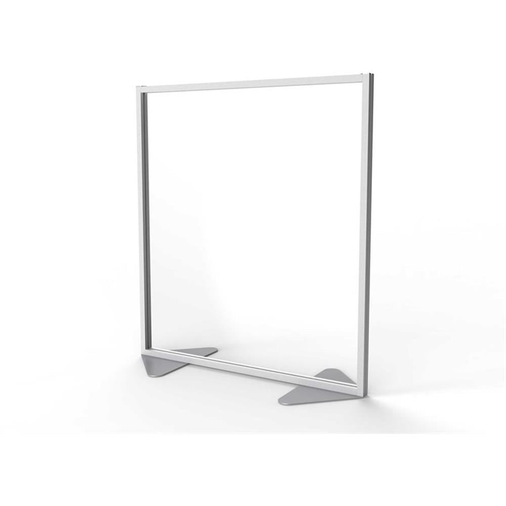 Ghent's Plastic Floor Partition with Full Panel Infill in Clear ...