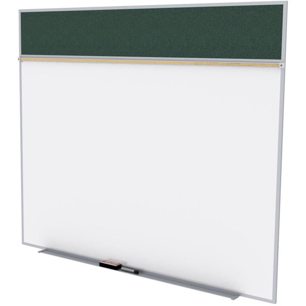 Ghent's Vinyl 5' x 6' Bulletin & Mag. Whiteboard A-Set in Ebony Brown ...