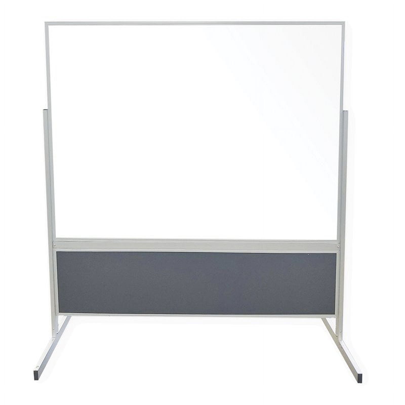 Ghent's Vinyl 6' x 4' Fixed 2 Sided Mag. Whiteboard & Tackboard in ...