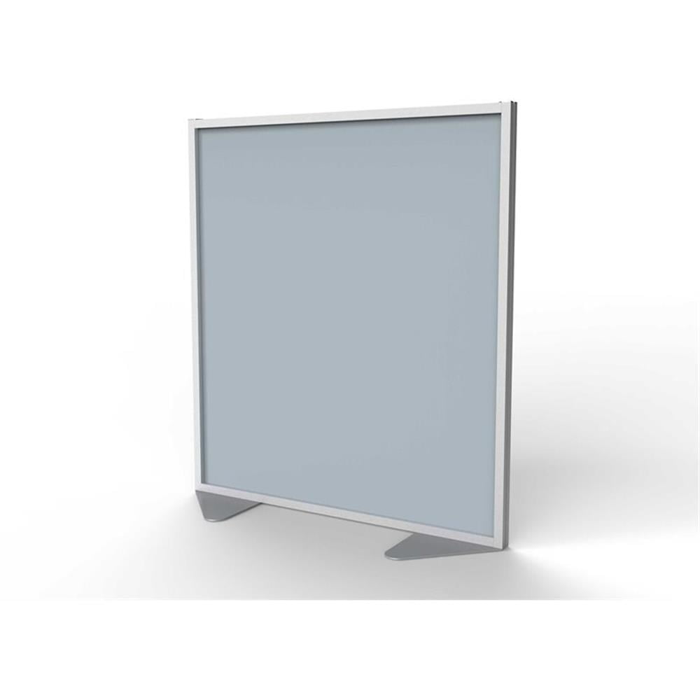 Ghent's Vinyl Floor Partition with Full Panel Infill in Silver ...