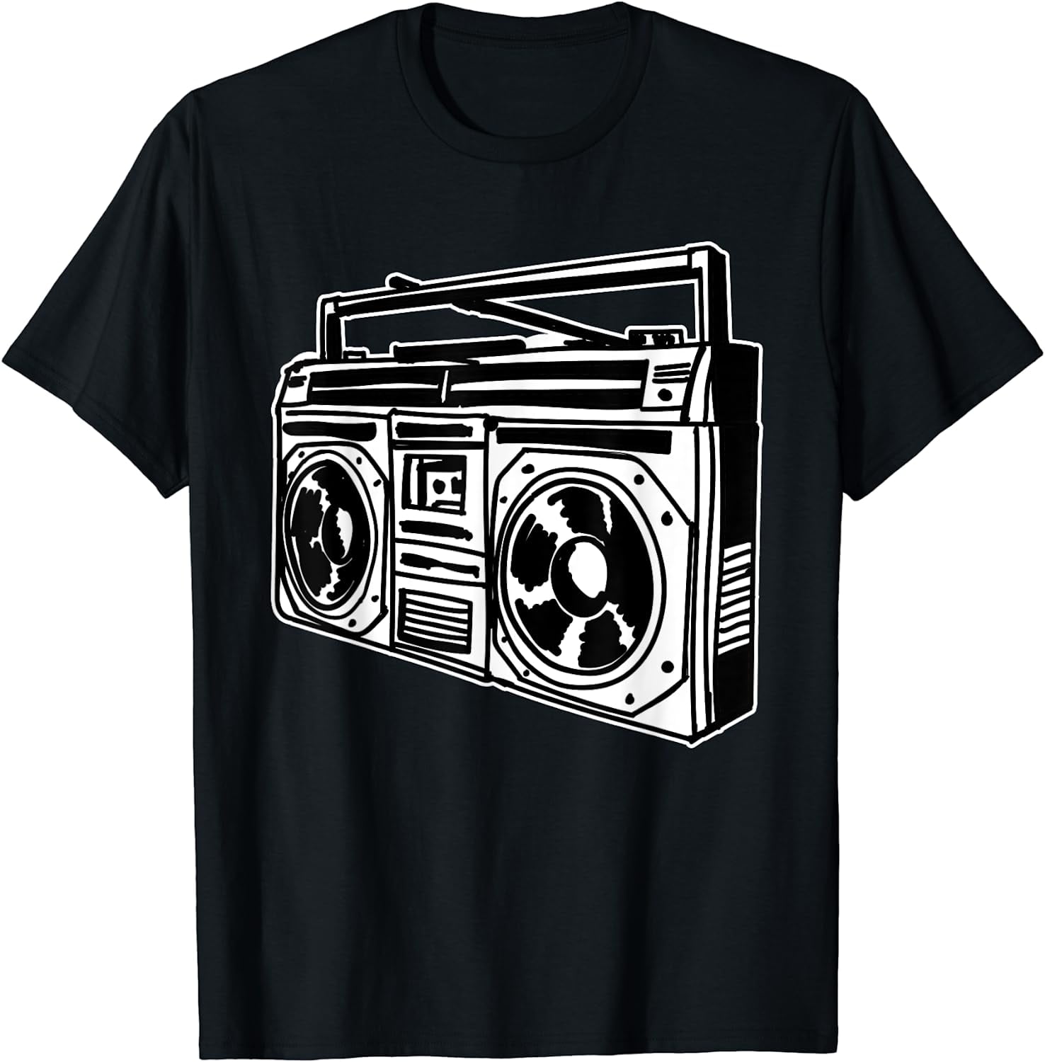 Ghetto Blaster 80's 90's Hip Hip Rap T-Shirt Black Small - Walmart.com