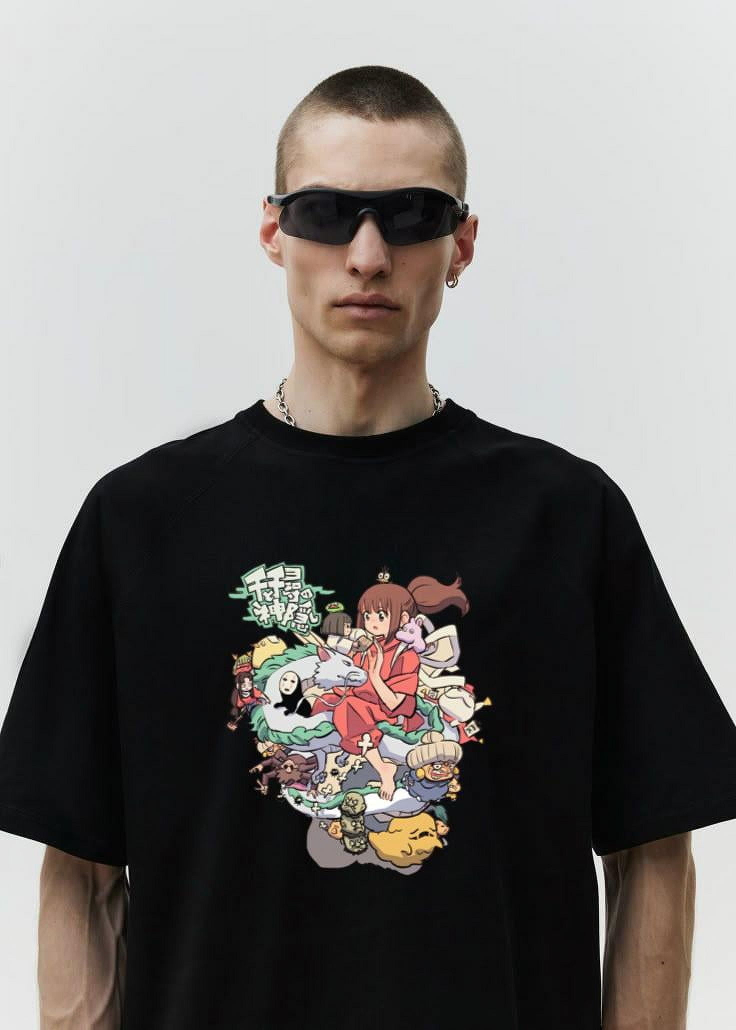 Ghibli Spirited Away Chihiro Haku No-face Howl's Anime Fan T-Shirt, for ...