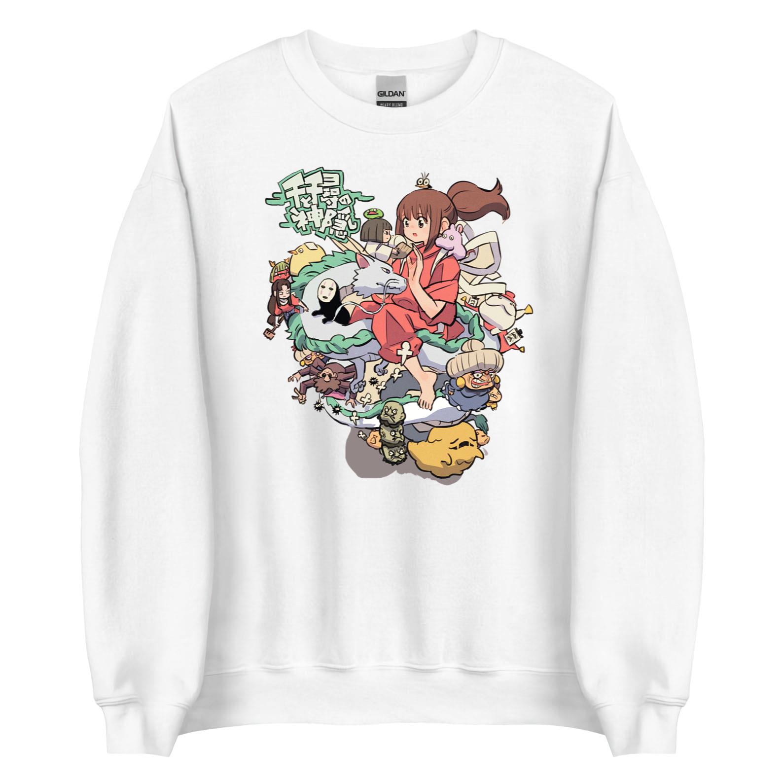 Ghibli Spirited Away Shirt, Studio Ghibli shirt , Chihiro Haku No-face shirt, Howl's Moving ...