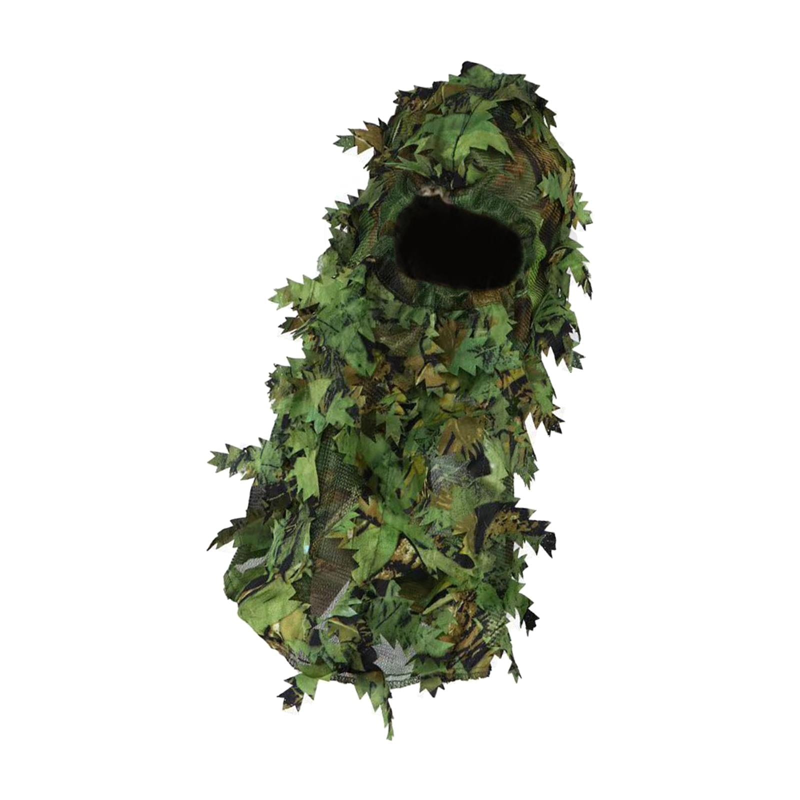 Ghillie Headwear Disguise Full Face Covering Leafy Hat for Jungle Green ...