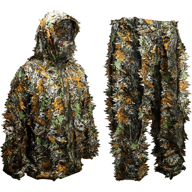 Youth Ghillie Suit: 3D Leafy Camo for Hunting, Shooting, Airsoft, Wildlife Photography - Walmart.com