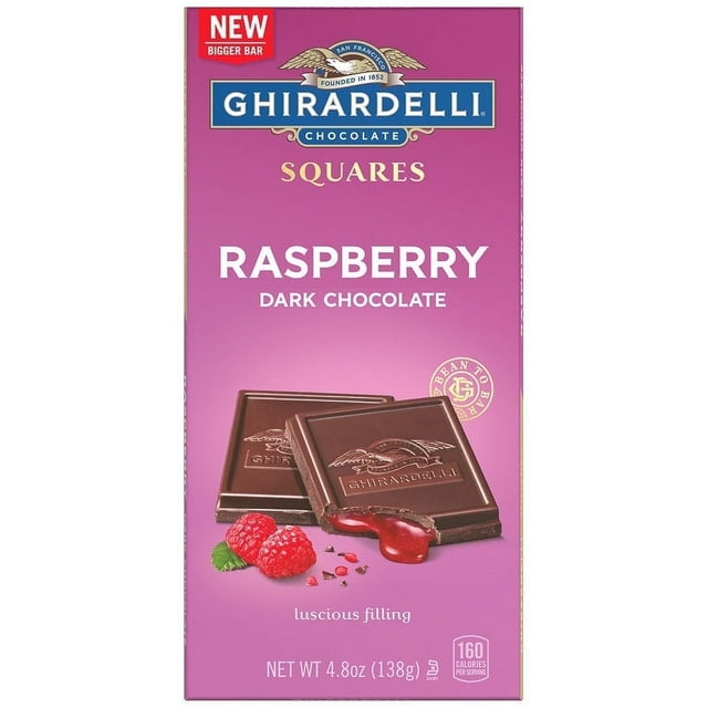 Ghirardelli Bar Dark Chocolate & Raspberry 4.8oz Pack of 2 - Walmart.com