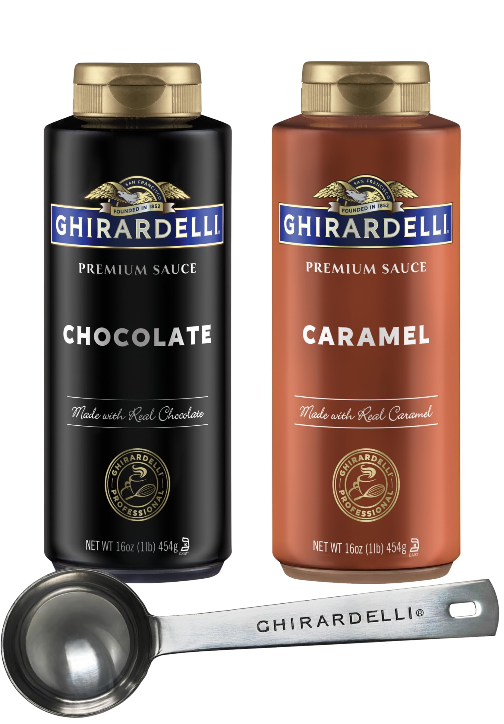 Ghirardelli Caramel And Chocolate Sauce 16 Ounce 1 Of Each Squeeze ...