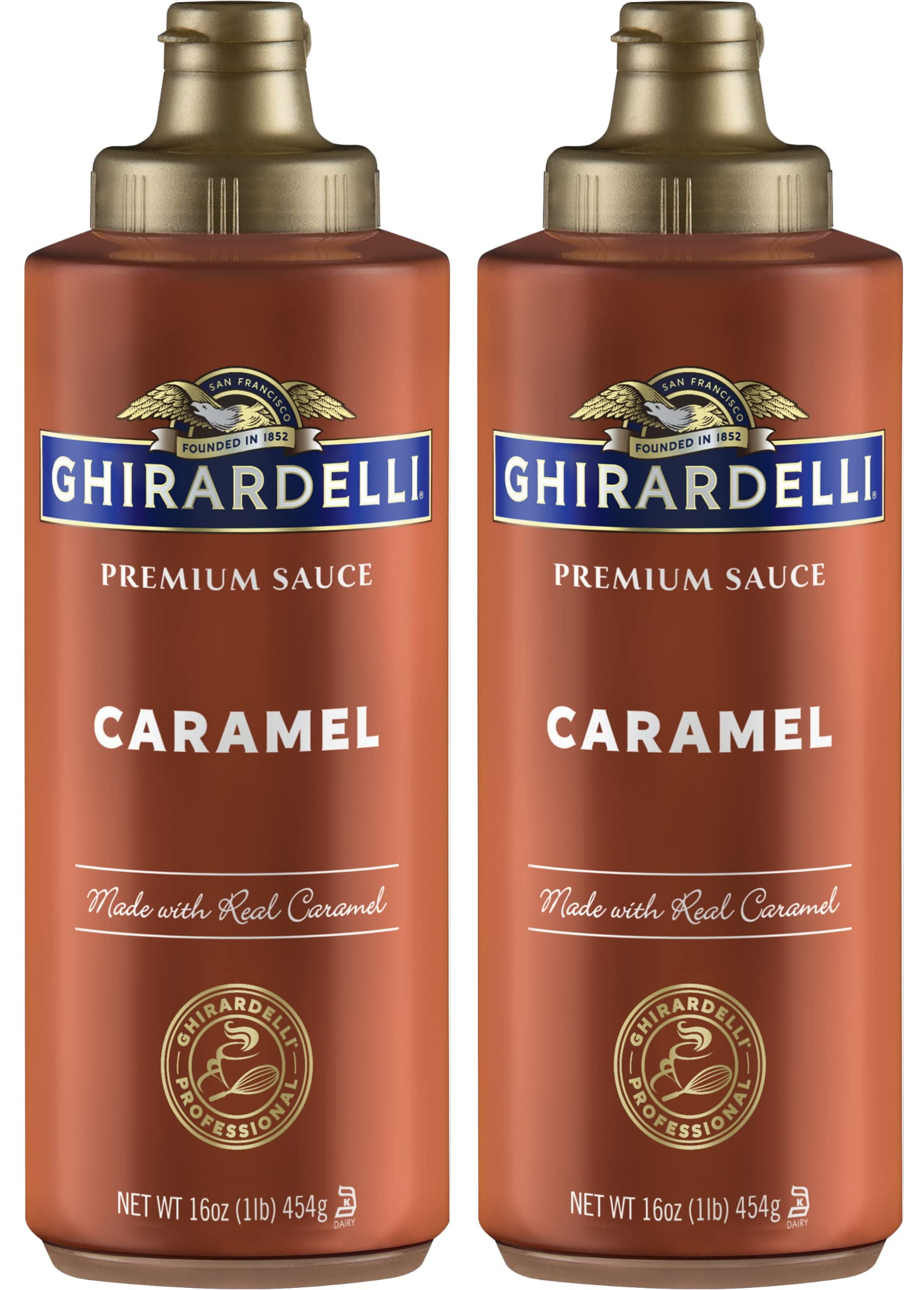 Ghirardelli Caramel Flavored Sauce 16 oz. Squeeze Bottle (Pack of 2 ...