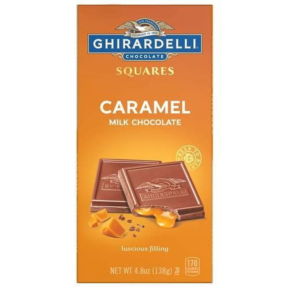 Ghirardelli Caramel Milk Chocolate Squares Bar, 4.8 Oz Bar (10 Bars ...