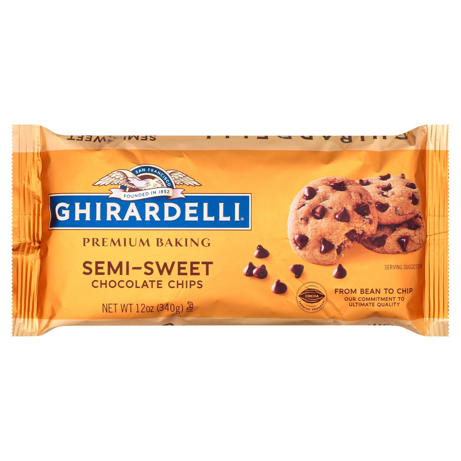 Ghirardelli Chocolate Baking Chips Premium Semi Sweet Chocolate 12 oz ...